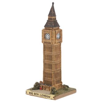 DOITOOL Retro Resin Uhr Statue Dekorative Architektur Figur für Wohnzimmer Büro Tischdekoration Handgefertigtes Einzigartiges Kunsthandwerk Stilvolles Geschen