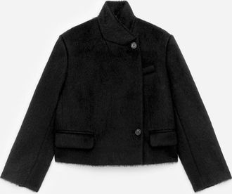 Arket Jacke Aus Wolle Und Alpakawolle -Schwarz