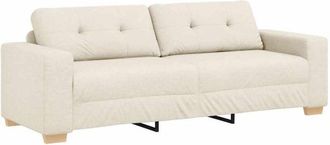 vidaXL Sofa 3-Sitzer Leinen 180 cm Vidaxl