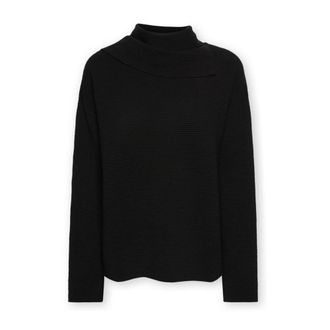 Elena Miro Femme, Pulls, Noir, Taille: 40 FR Pull avec col amovible