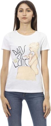 Trussardi Femme, Tops, Blanc, Taille: 38 FR T-shirt décontracté à manches courtes et col rond