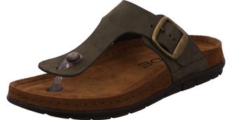 Rohde Damen Zehentrenner Pantolette Leder Rodigo-D 5860, Größe:39 EU, Farbe:Grün