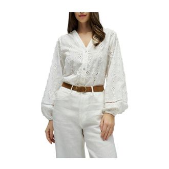 Salsa Broderie Anglaise Bluse - - Blouses & Shirts - Damen - Wei&szlig; - S