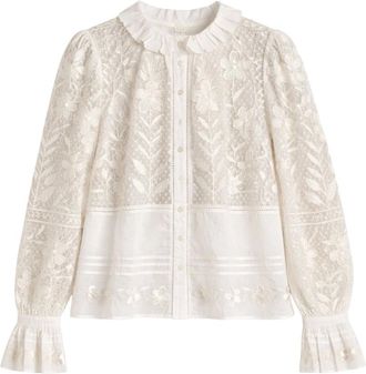 Antik Batik Femme, Blouses et Chemises, Blanc, Taille: 40 FR Carioca Blouse