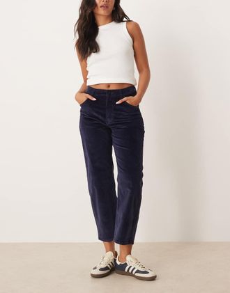 Free People Deep Trance - Pantalon en velours c&ocirc;tel&eacute;- Bleu profond-Brown