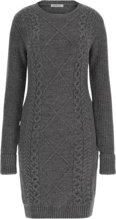 Guess Femme, Robes, Gris, Taille: 42 FR Serena Ls Cn Dress Swtr