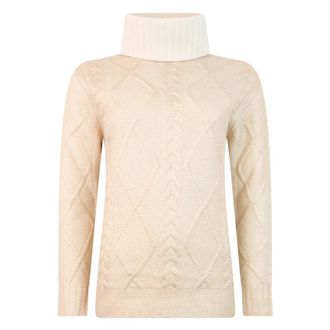 Herno Femme, Pulls, Beige, Taille: 44 FR Pull &agrave; col roul&eacute;