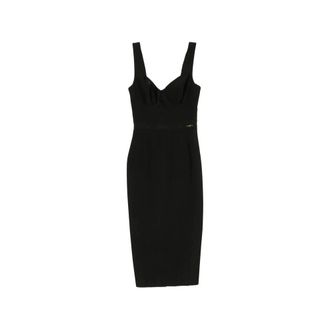 Elisabetta Franchi Femme, Robes, Noir, Taille: 44 FR Robe Col Coeur