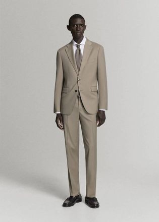 Mango Pantalon costume Mil&aacute;n slim-fit gris vison - Homme - 38 - MANGO MAN