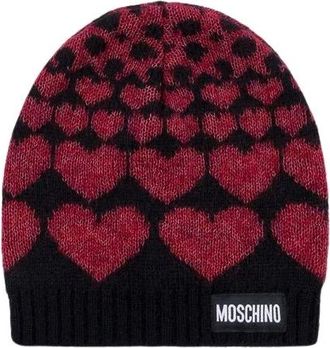 Moschino Femme, Accessoires, Rouge, Taille: ONE Size Inlaid Mohair Blend Hat