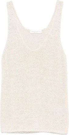 Roberto Collina Femme, Tops, Beige, Taille: 36 FR Tank Top