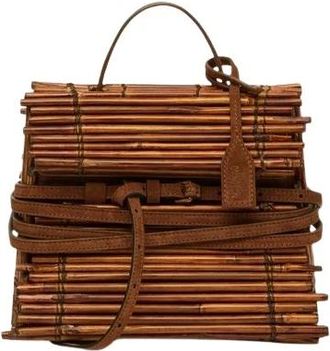 Moschino Femme, Sacs, Brun, Taille: ONE Size Tie Me Small Handbag