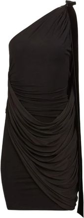 Nina Ricci Femme, Robes, Noir, Taille: 38 FR Robe Mini Asym&eacute;trique Drap&eacute;e Une &Eacute;paule