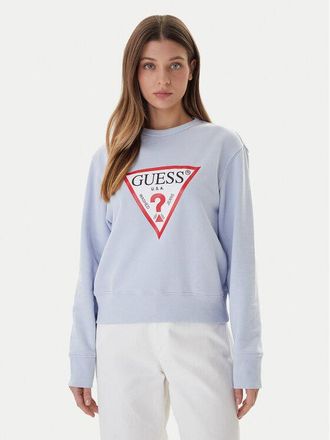 Guess Sweatshirt W2YQ16 KBA11 Himmelblau Regular Fit
