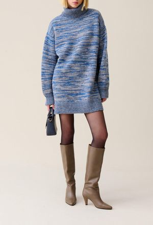 Claudie Pierlot Robe courte laine col roul&eacute;