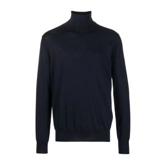Jil Sander Eleganter Wollpullover - - Knitwear - Herren - Blau - XL