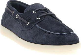 Prada Suede Boat Shoe - Navy