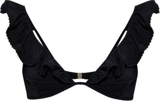 Melissa Odabash haut de bikini Pompano &agrave; volants - Noir