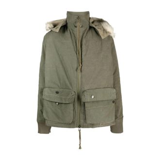 Greg Lauren Beige Gepolsterte Jacke mit Abnehmbarer Kapuze - - Jackets - Herren - Beige - XL