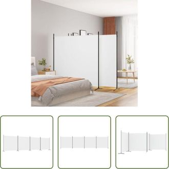 vidaXL vidaXL Wand - 4-tlg. Paravent Wei&szlig; 698x180 cm Stoff