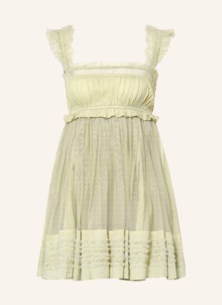AllSaints Allsaints Kleid Angela Im Materialmix Mit R&uuml;schen gruen
