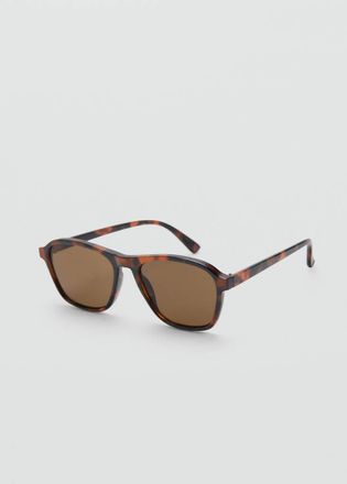 Mango Lunettes de soleil monture plastique chocolat - Femme - Taille unique - MANGO