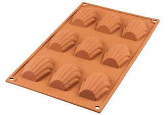Silikomart | SF032 Moule en Silicone pour Monoportions MADELEINE, antiadh&eacute;sif, 9 Monoportions, Lot de 1 Moule &agrave; g&acirc;teau, 68 x 45 mm, h 17 mm, Made in Italy