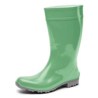 Ladeheid Damen Gummistiefel 100% Wasserdticht Regenstiefel Damen LA-977(Mintgr&uuml;n/Grau, 39 EU)
