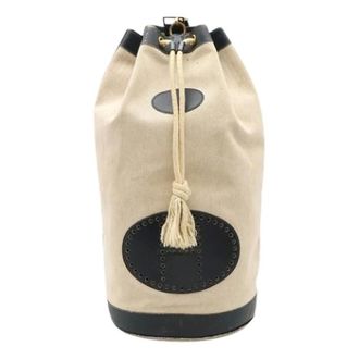 Herm&egrave;s Pre-owned Sac seau vintage en Toile H - Femme - Pre-owned - Beige - Taille: ONE Size
