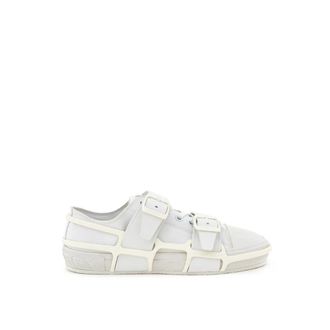Burberry Wei&szlig;e Canvas-Sneaker mit Gummisohle - - Shoes - Herren - Wei&szlig; - 43 EU