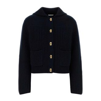 Ferragamo Wollmischungs-Strickjacke - - Knitwear - Damen - Blau - M