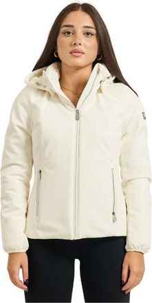 Yes-Zee YES Zee, Femme, Vestes, Beige, Taille: 42 FR Veste matelass&eacute;e avec capuche