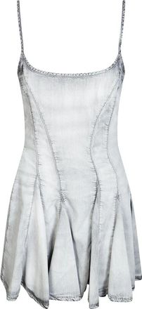 Diesel Femme, Robes, Gris, Taille: 40 FR Pleated Mini Dress