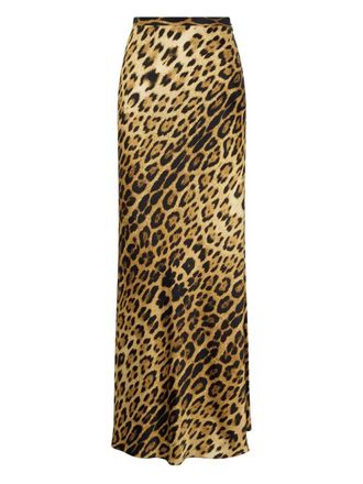 Roberto Cavalli Rock mit Jaguar-Print - Braun