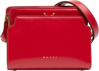 Marni 2020-2025 Leather Trunk Reverse crossbody bag - Rot