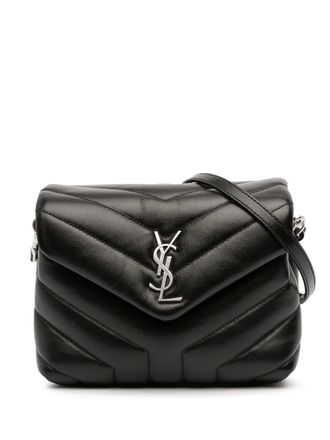 Saint Laurent sac &agrave; bandouli&egrave;re Toy Loulou Monogram en cuir (2018) - Noir