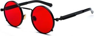 Generic Lunettes De Soleil Printemps Monture En M&eacute;tal Hommes Et Femmes F&ecirc;te Photo Vacances Lunettes De Soleil(Red)