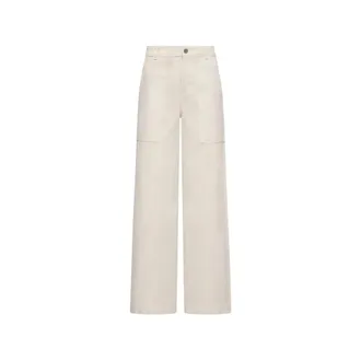 Moncler Leather Logo Cotton Trousers