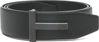 Tom Ford Homme, Accessoires, Noir, Taille: 100 CM Grain Leather T Icon Belt