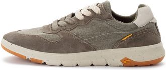 Camel Active Herren Sneaker aus Used Canvas und Spaltleder Grün, menswear-44