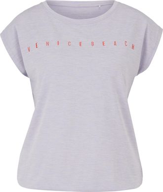 Venice Beach Sport-T-Shirt f&uuml;r Damen mit figurumspielender Schnittform und Rundhalsausschnitt Wonder XXL, Light Purple