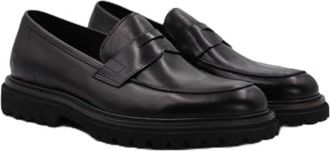 Serge Blanco Mocassin Austin en cuir noir - chaussure de ville homme