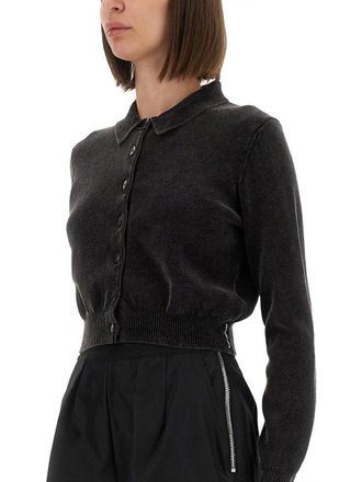 Alexander Wang Cropped Collar Cardigan - Gray