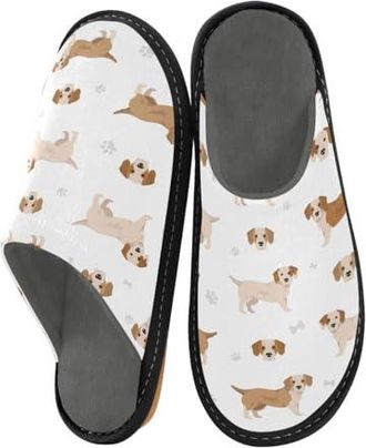 HMZXZ Chaussons mignons Bulldog pour homme et femme Motif chien de dessin anim&eacute;, multicolore, 37.5/38 EU