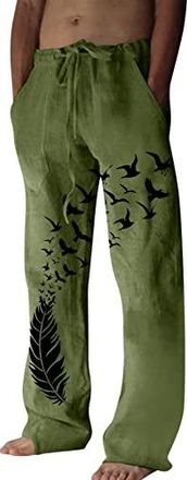 Generic Baggy Pantalon de jogging pour homme - L&eacute;ger - Imprim&eacute; - Tissu respirant - Avec &eacute;lastique - Pantalon de salon japonais - Avec poches - Pantalon de loi