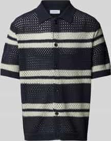 Les Deux Regular Fit Freizeithemd mit Lochmuster Modell Gianni