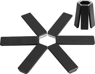 Generico Topfuntersetzer f&uuml;r hei&szlig;e Gerichte, hitzebest&auml;ndiger Boden, zusammenklappbar, W&auml;rmeschutz, platzsparend, f&uuml;r K&uuml;chentisch, Esszimmer, Wohnzimmer, Herd,