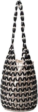 Generic Sac &agrave; main tiss&eacute; en bois tiss&eacute; &agrave; la main pour les femmes (noir)