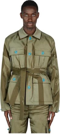 Botter Homme, Manteaux, Vert, Taille: M Veste &agrave; Imprim&eacute; Laser