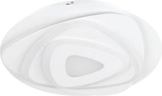 Eglo LED Deckenleuchte Palagiano, runde Deckenlampe, Deckenbeleuchtung aus Kunststoff in Wei&szlig;, Aufbauleuchte f&uuml;r B&uuml;ro, Flur und K&uuml;che, neutralwei&szlig;, &Oslash; 30 cm